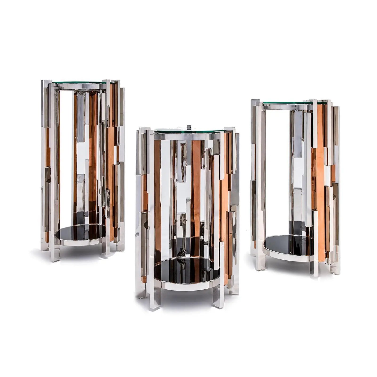 Flower Stand Illusion Silver Flower Stand AllaModa Furniture
