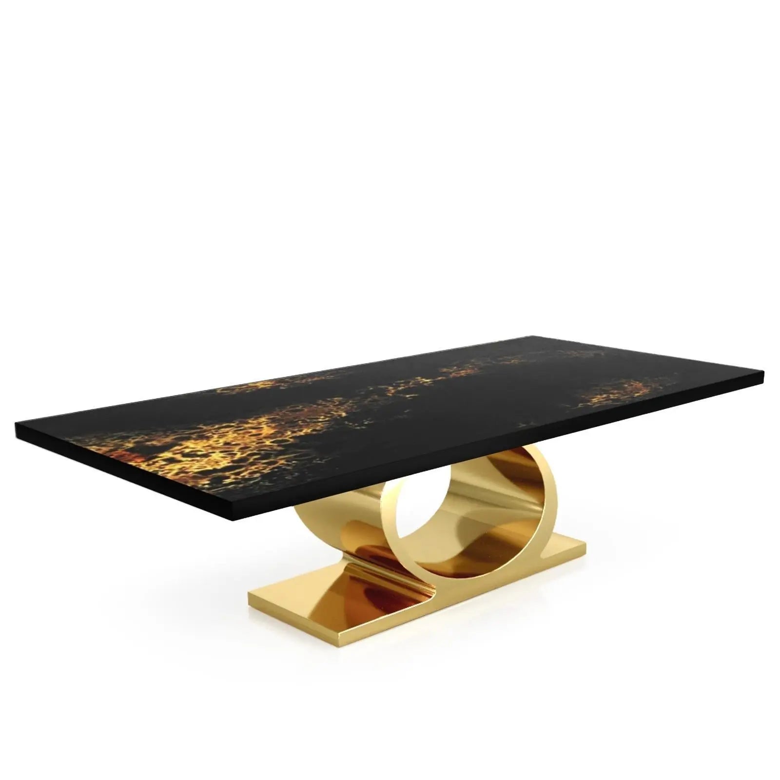 Onyx Titanium Gold Art Top Dining Tables - My Store